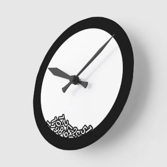 Broken Clock With Fallen Numbers | Zazzle