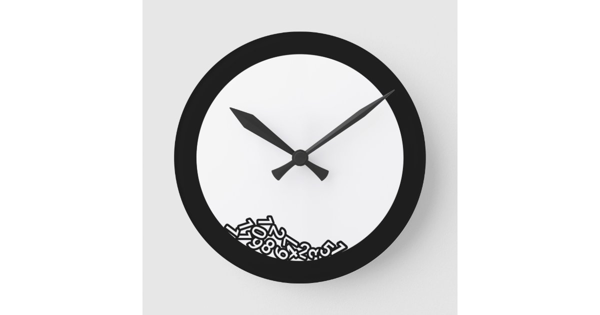Broken Clock With Fallen Numbers | Zazzle