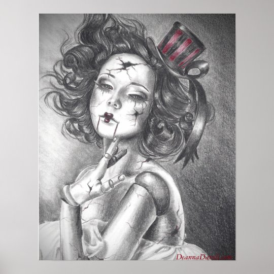 Broken Doll Wall Poster Wall Art Carnival Doll | Zazzle.com