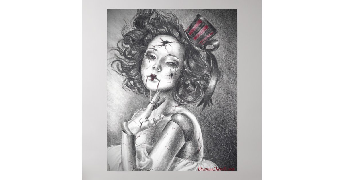Broken Doll Wall Poster Wall Art Carnival Doll | Zazzle