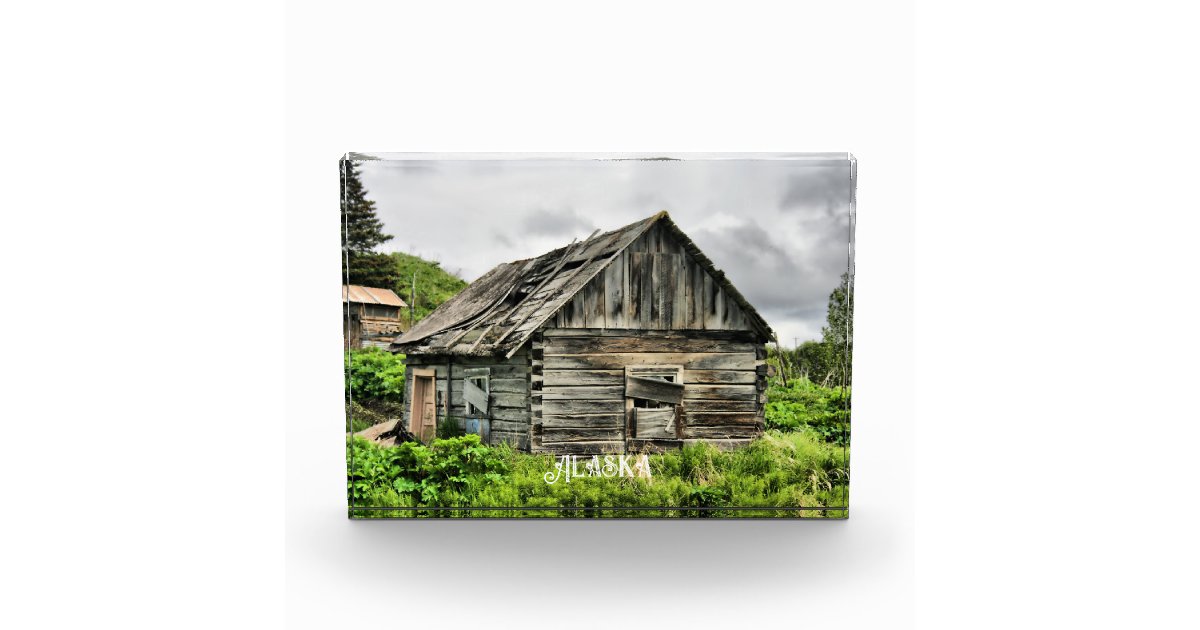 Broken Down Cabin in Alaska Photo Block | Zazzle