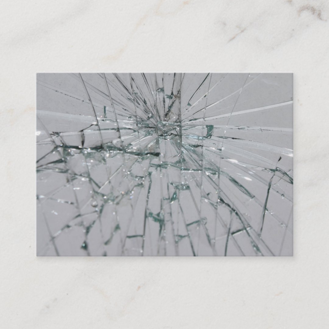 Broken Glass-Look Business Card | Zazzle