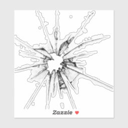 Broken Glass Sticker | Zazzle