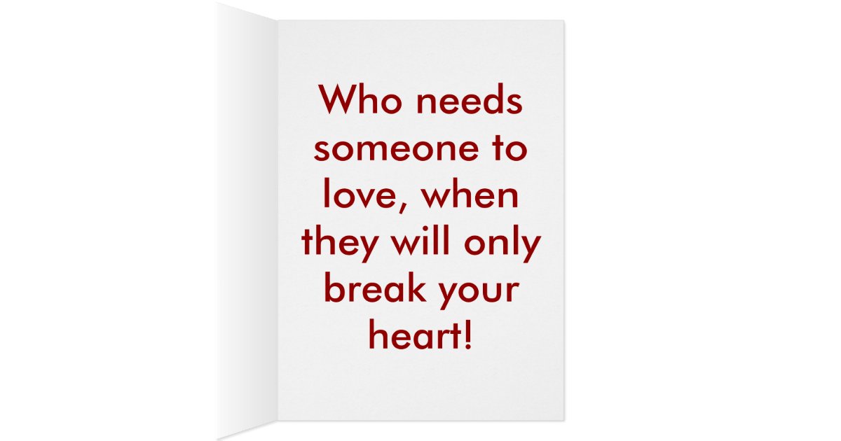Broken Heart Card | Zazzle