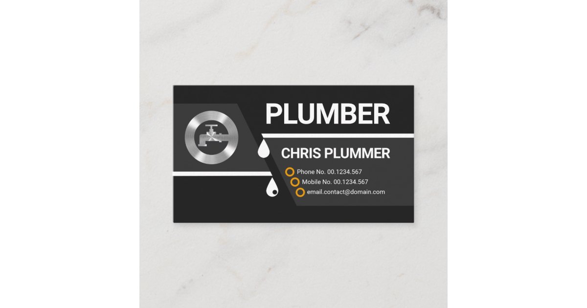 Broken Leaking Plumbing Pipe Business Card | Zazzle