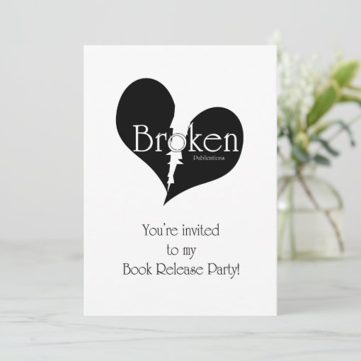Broken Publications Book Release Invitation | Zazzle