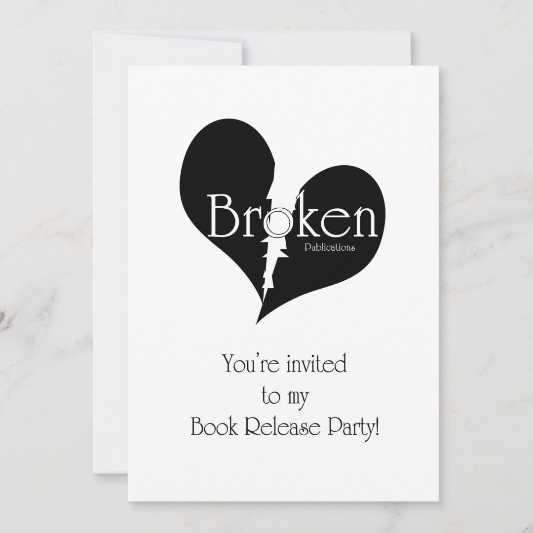 Broken Publications Book Release Invitation | Zazzle