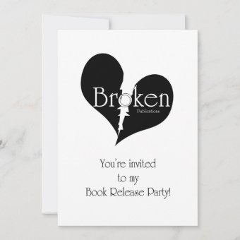 Broken Publications Book Release Invitation | Zazzle
