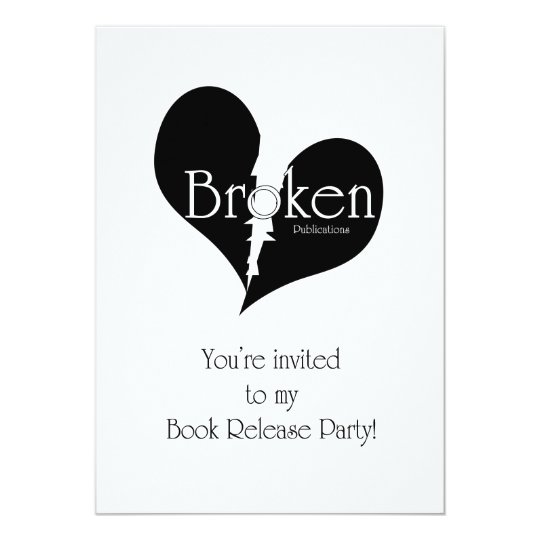 Broken Publications Book Release Invitation | Zazzle.com