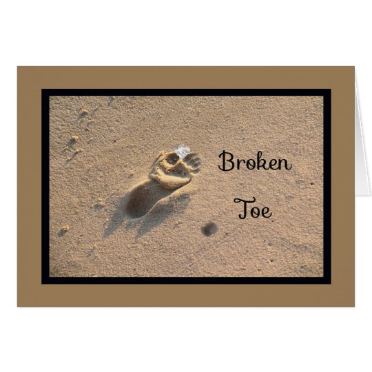 Broken Toe Get Well Soon Card | Zazzle.com