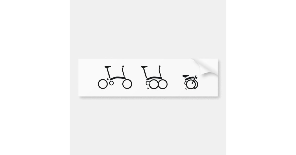 Brompton Folding Bike Bicycle Bumper Sticker | Zazzle