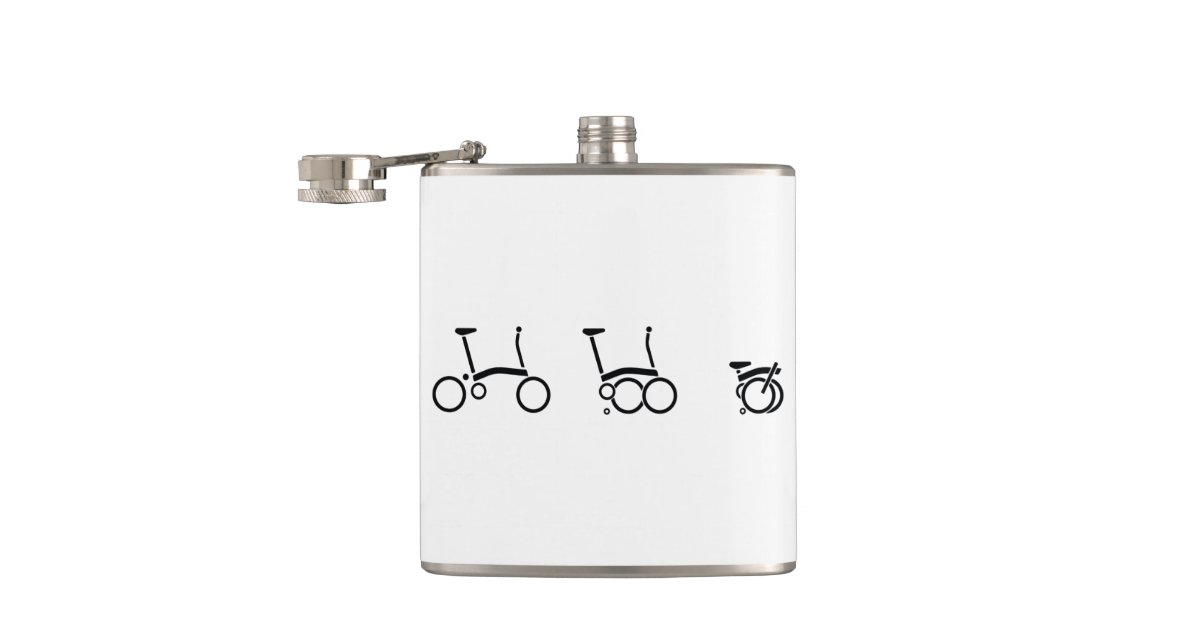 Brompton Folding Bike Bicycle Flask | Zazzle