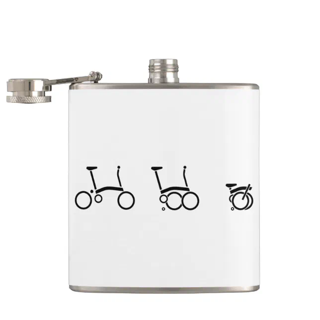 Brompton Folding Bike Bicycle Flask | Zazzle
