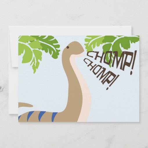 Brontosaurus Dinosaur First Birthday Invitation | Zazzle