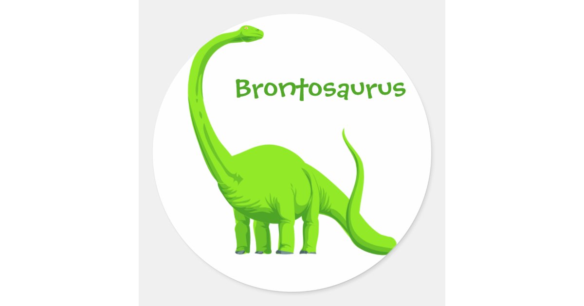 Brontosaurus dinosaur sticker | Zazzle