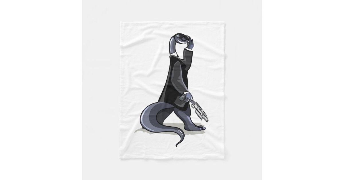 Brontosaurus Dressed As A Movie Character. Fleece Blanket | Zazzle