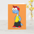 Brontosaurus Dressed In Hip Hop Clothing. Card | Zazzle