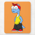 Brontosaurus Dressed In Hip Hop Clothing. Mouse Pad | Zazzle