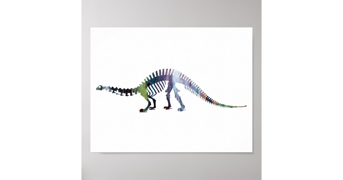 brontosaurus skeleton poster | Zazzle