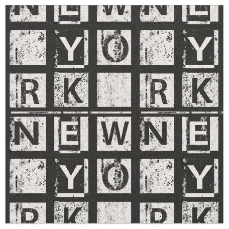 New York City Typography fabric | Zazzle