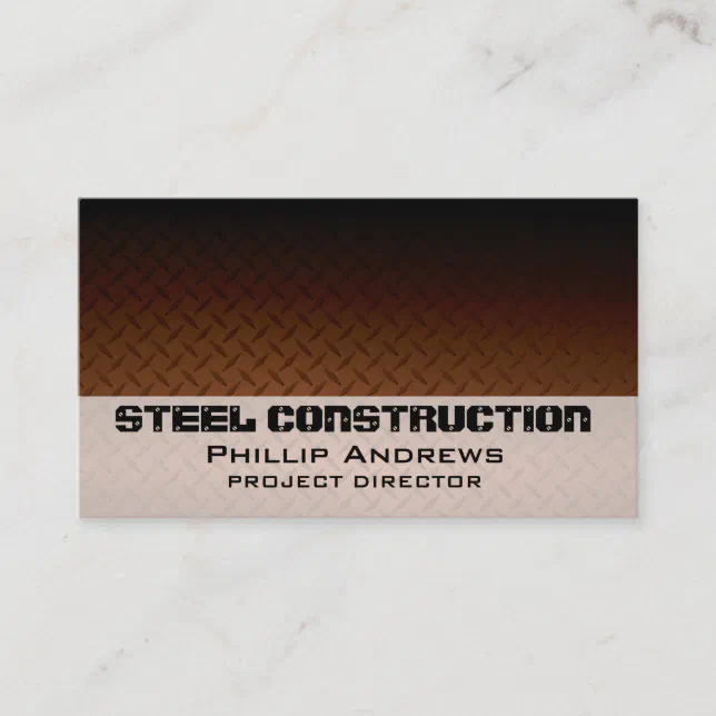 Bronze Diamondplate Business Card | Zazzle