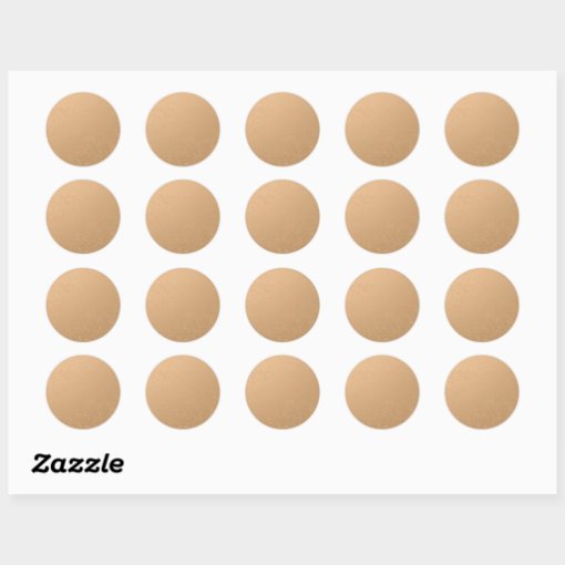 Bronze Foil Printed Classic Round Sticker | Zazzle