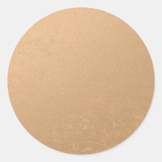 Bronze Foil Printed Classic Round Sticker | Zazzle