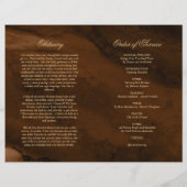 Bronze & Gold Funeral Program | Order of Service | Zazzle