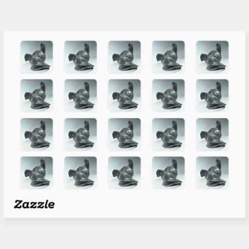 Bronze helmet of Thracian gladiator, Roman, 1st ce Square Sticker | Zazzle