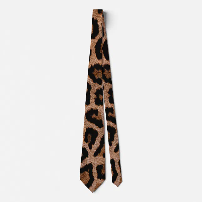 Bronze Leopard Cheetah Print Neck Tie | Zazzle