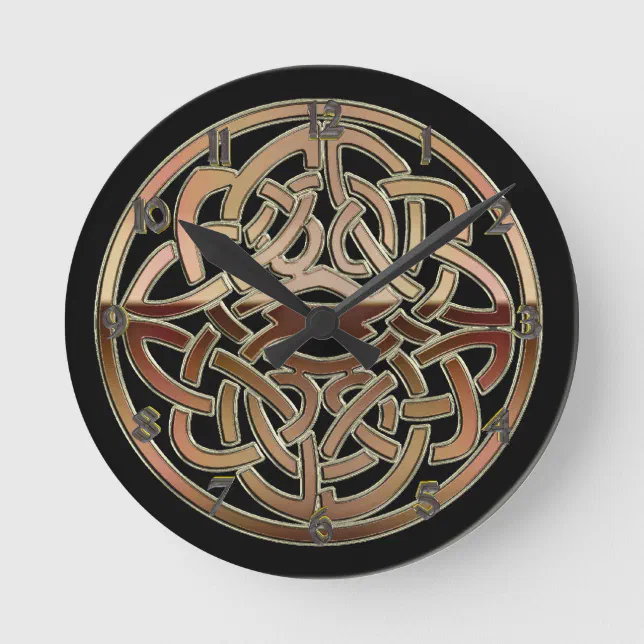 Bronze Metallic Celtic Knot Wall Clock | Zazzle