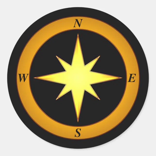 Bronze North Arrow Sticker | Zazzle