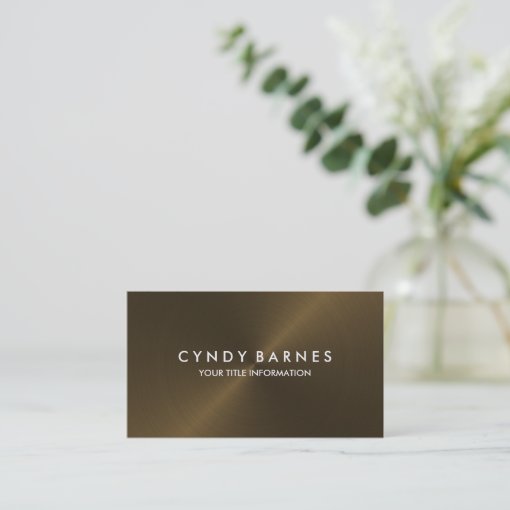 Bronze Sheen Business Card | Zazzle