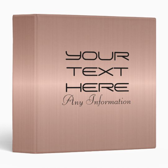 Bronze Stainless Steel Metal 3 Ring Binder | Zazzle.com
