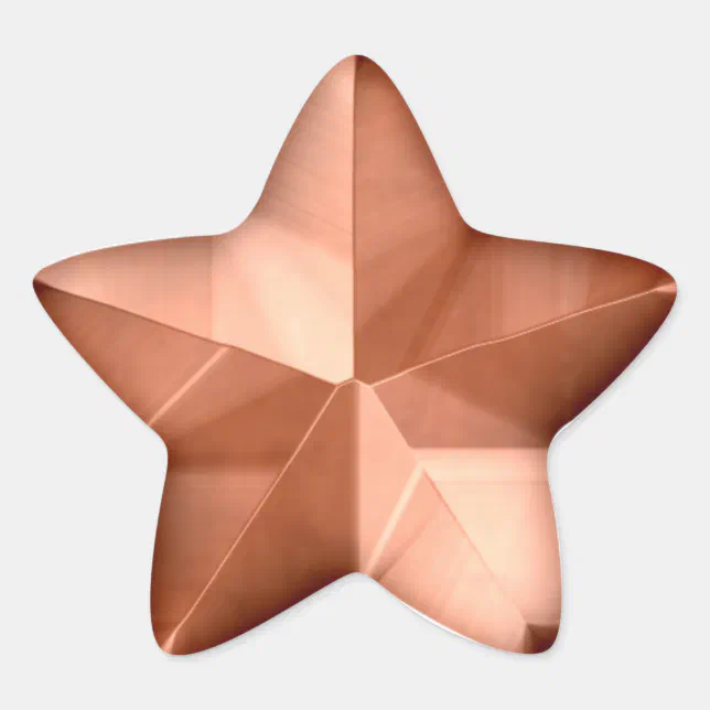 Bronze Star Sticker | Zazzle