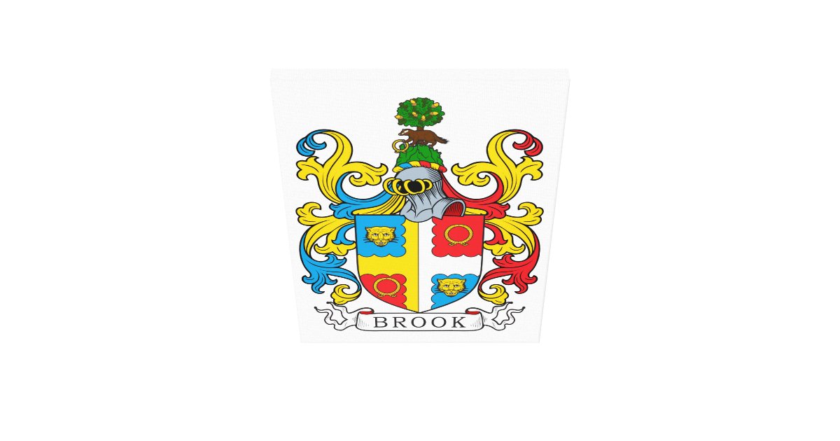 Brook Family Crest Canvas Print | Zazzle