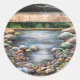 Brook Hand Painted Art Classic Round Sticker | Zazzle