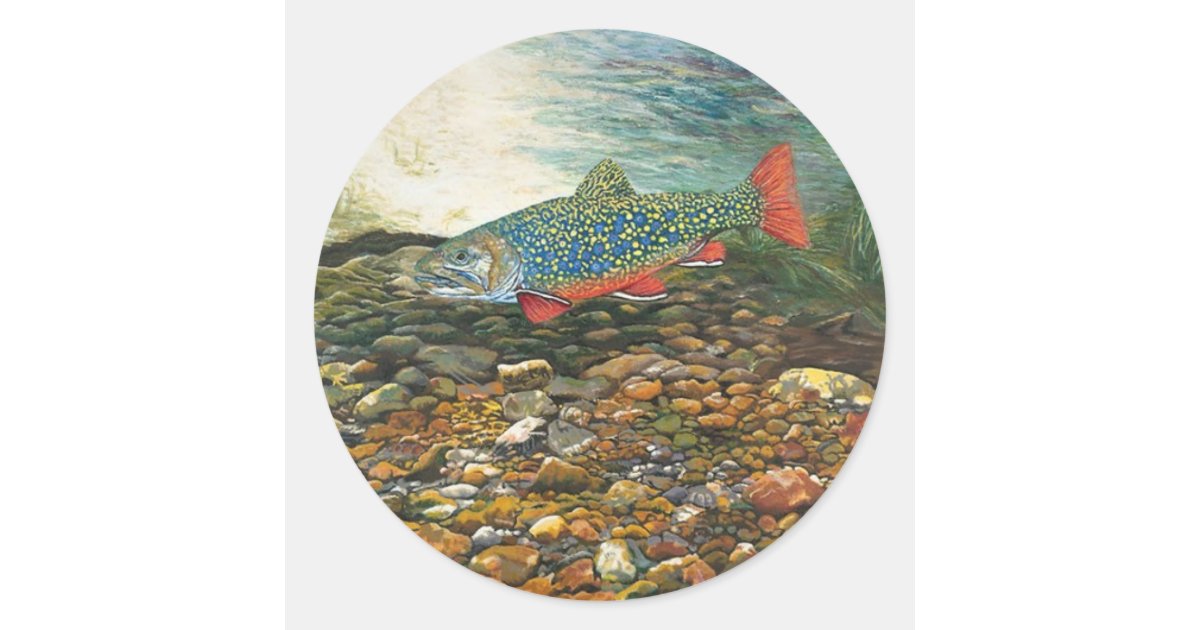 Brook Trout Classic Round Sticker | Zazzle