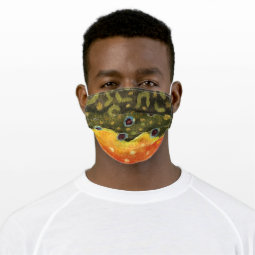 Brook Trout Fishing Adult Cloth Face Mask | Zazzle