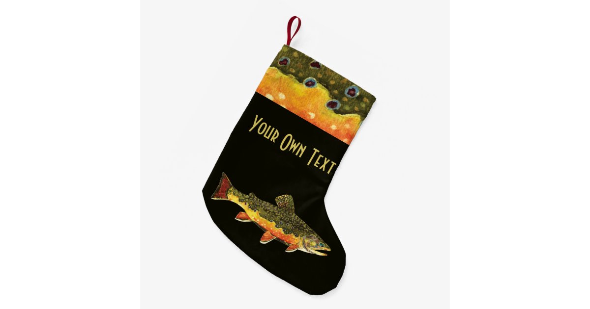 Brook Trout Fishing Small Christmas Stocking | Zazzle