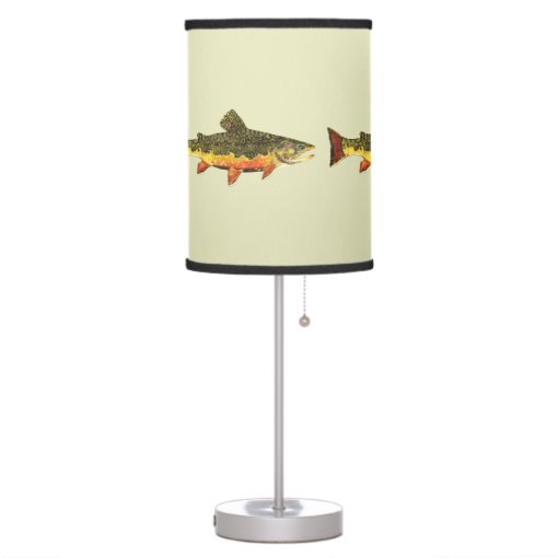 Brook Trout Fishing Table Lamp | Zazzle