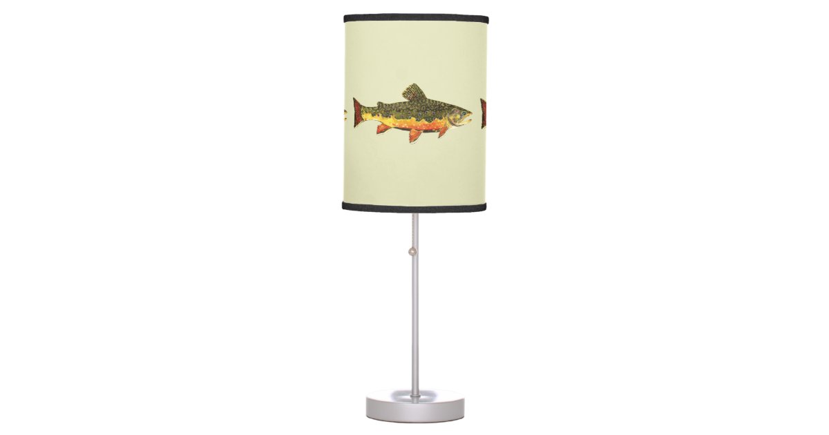 Brook Trout Fishing Table Lamp | Zazzle