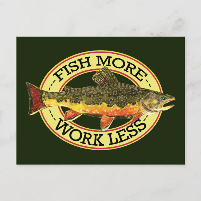Brook Trout Fly Fishing Postcard | Zazzle