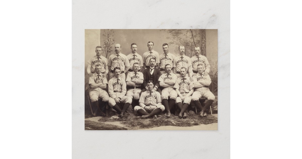 Brooklyn Baseball Team, 1889 Postcard | Zazzle