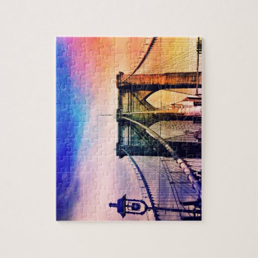 Brooklyn Bridge - Colorful - New York City Jigsaw Puzzle | Zazzle