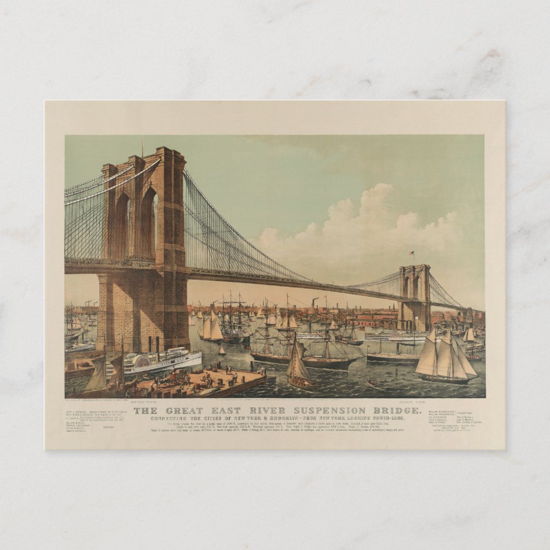 Brooklyn Bridge Postcard | Zazzle