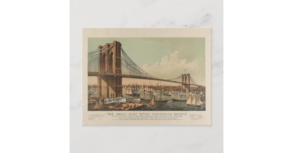 Brooklyn Bridge Postcard | Zazzle
