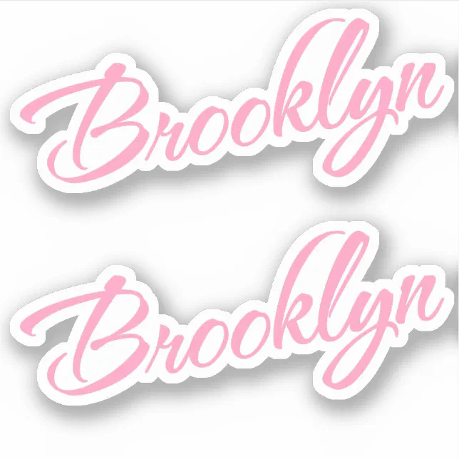 Brooklyn name x2 vinyl sticker | Zazzle