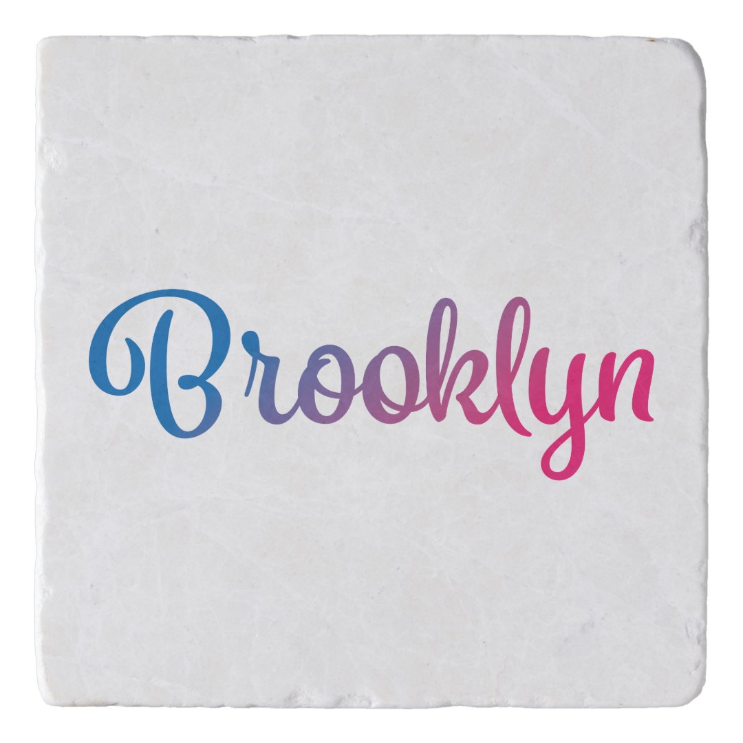 Brooklyn Stylish Cursive Trivet | Zazzle