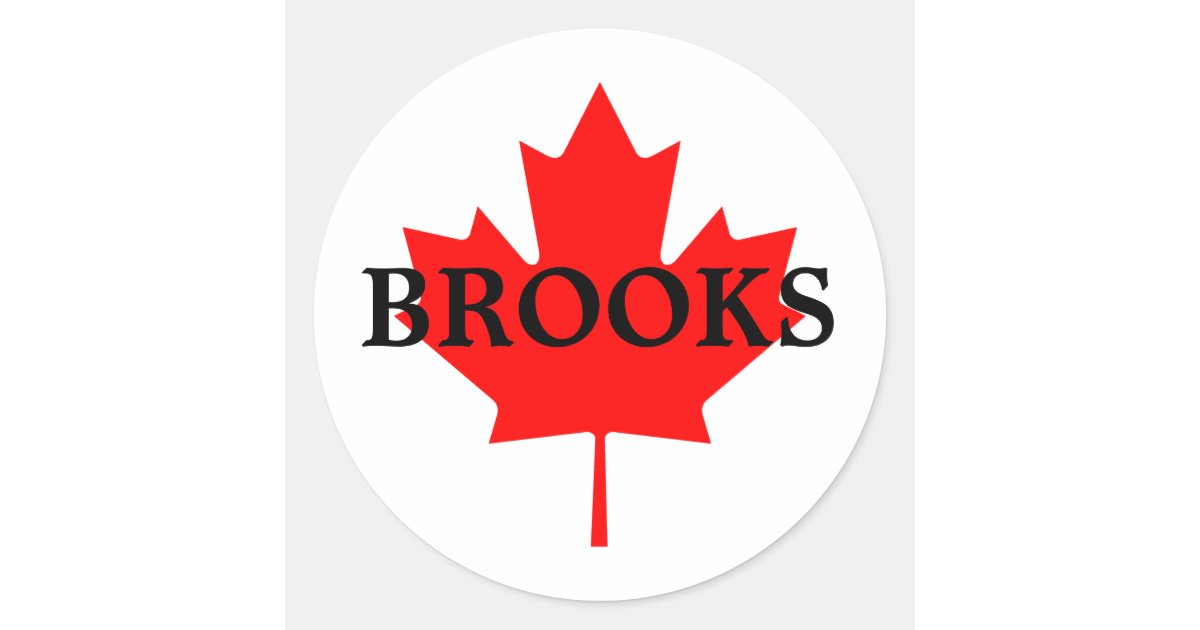 BROOKS CLASSIC ROUND STICKER | Zazzle